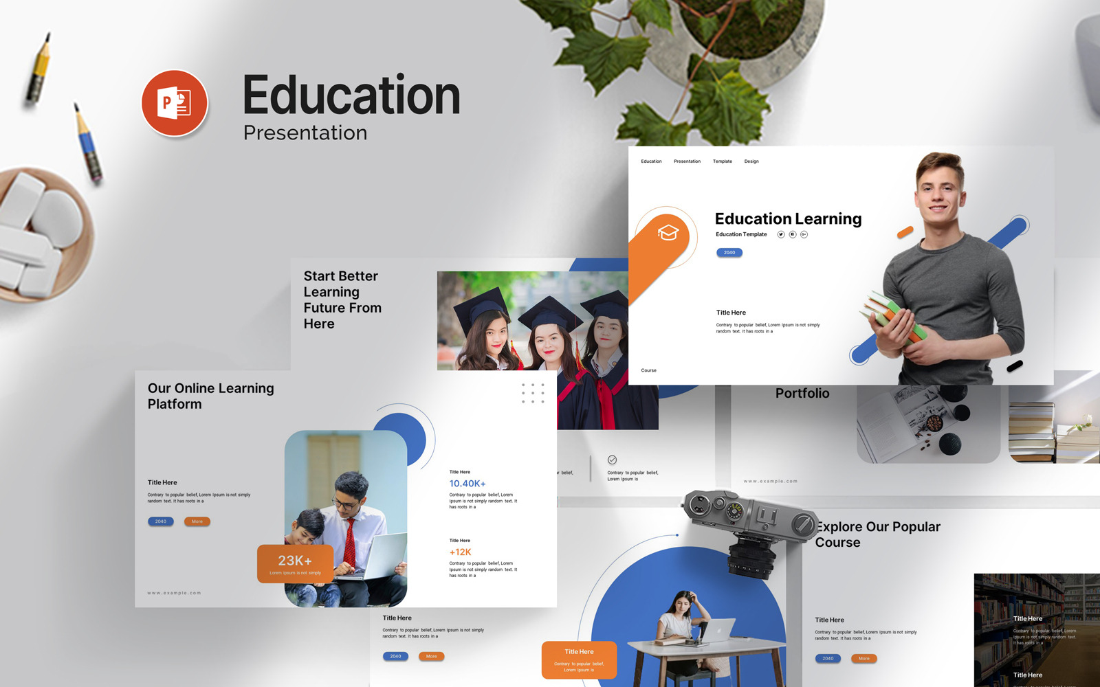 Education Learning PowerPoint Template - TemplateMonster