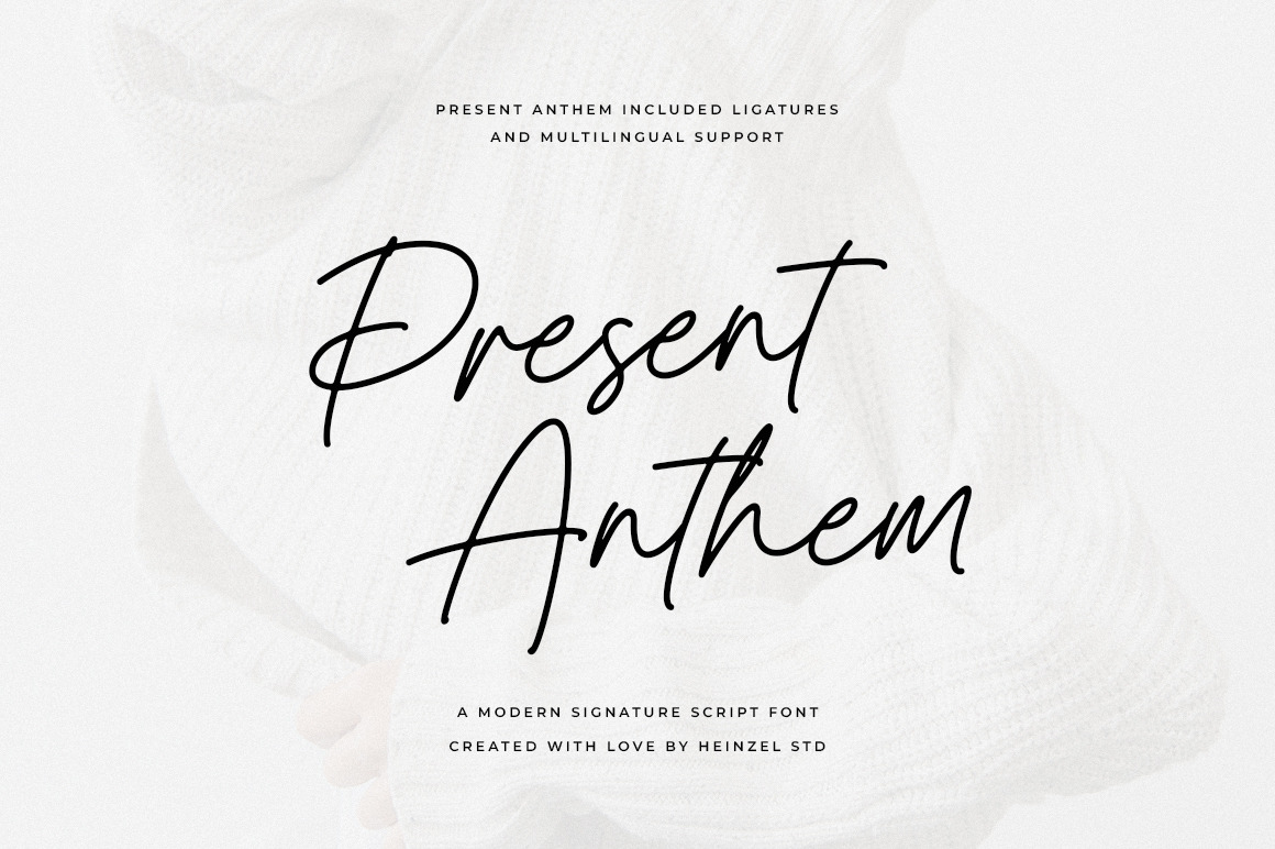 Present Anthem Signature Font #422579 - TemplateMonster