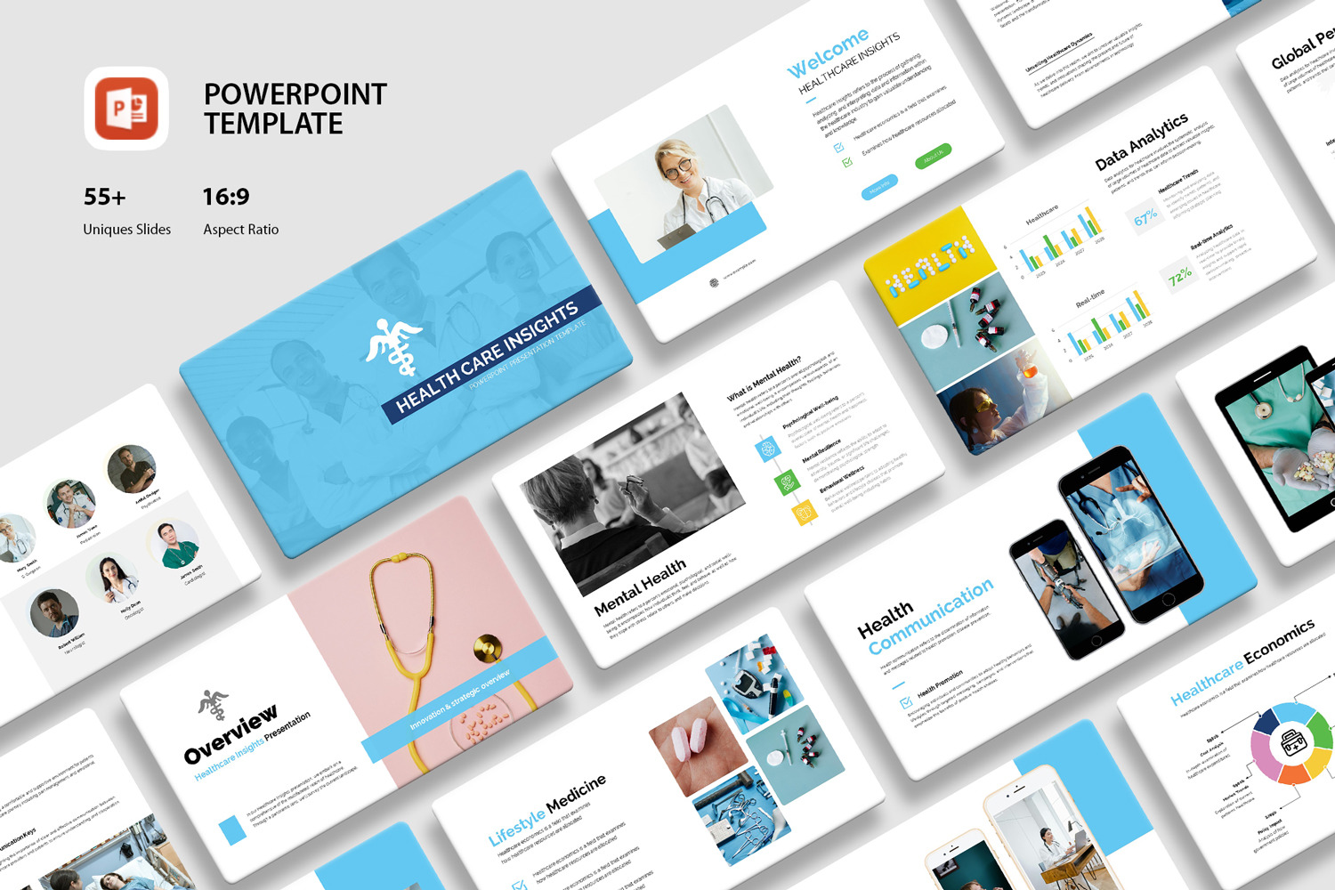 Healthcare Insight PowerPoint Template - TemplateMonster