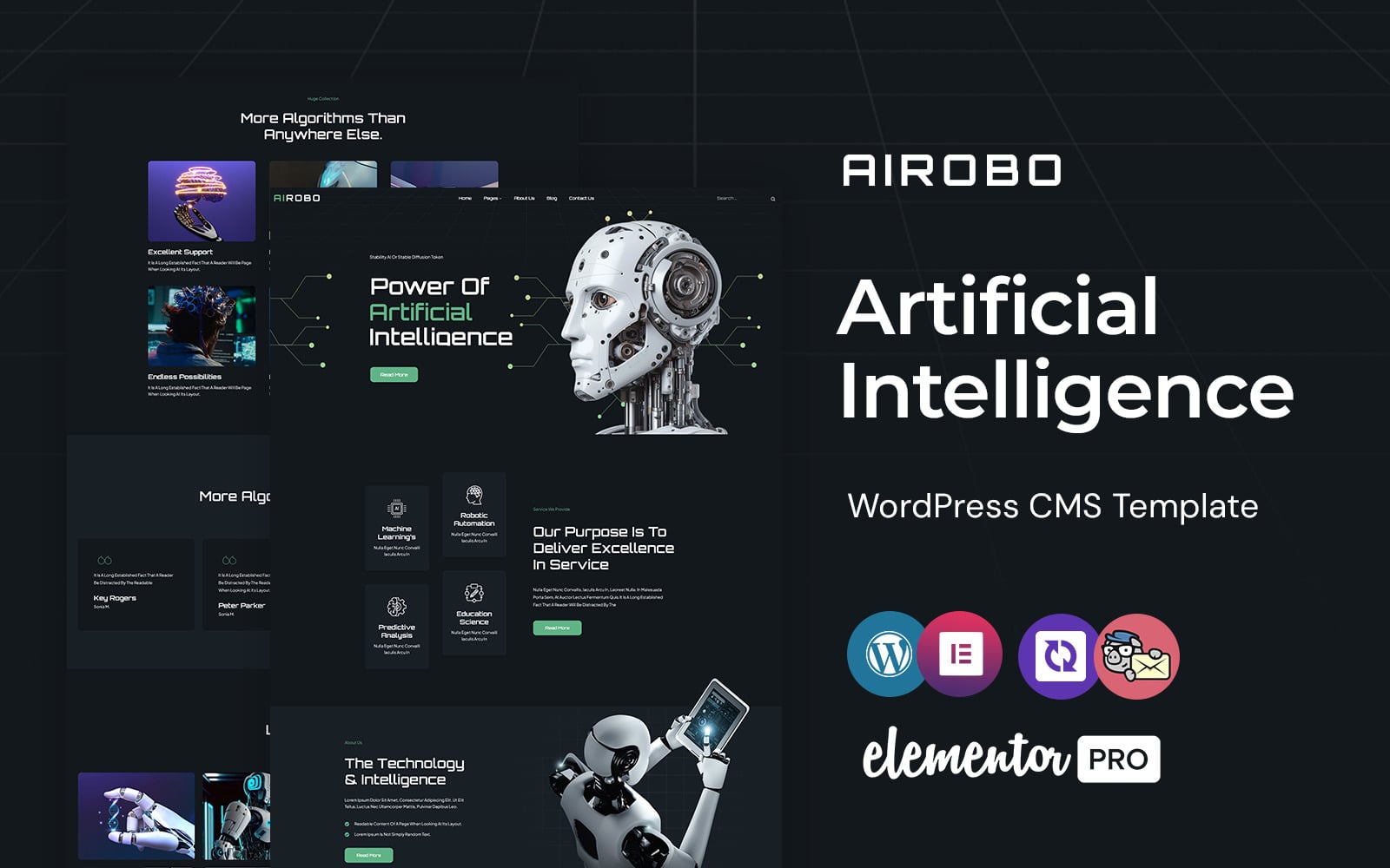 Airobo -Artificial Intelligence And Technology WordPress Elementor Theme