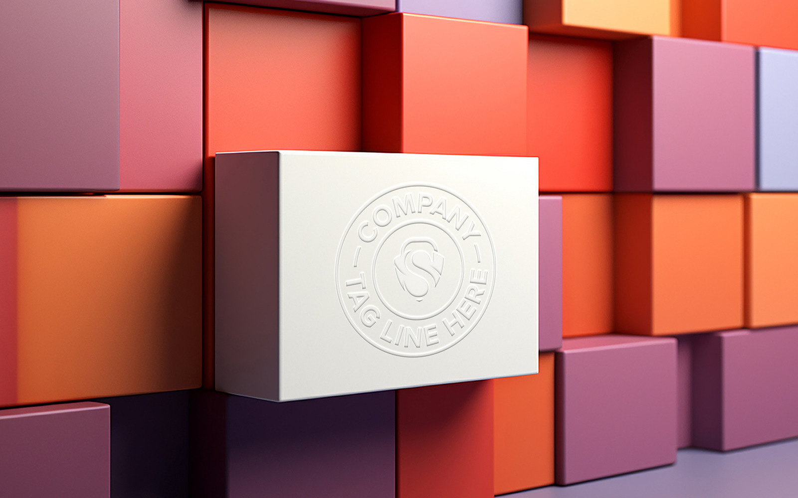 Embossed logo mockup psd realistic logo mockup