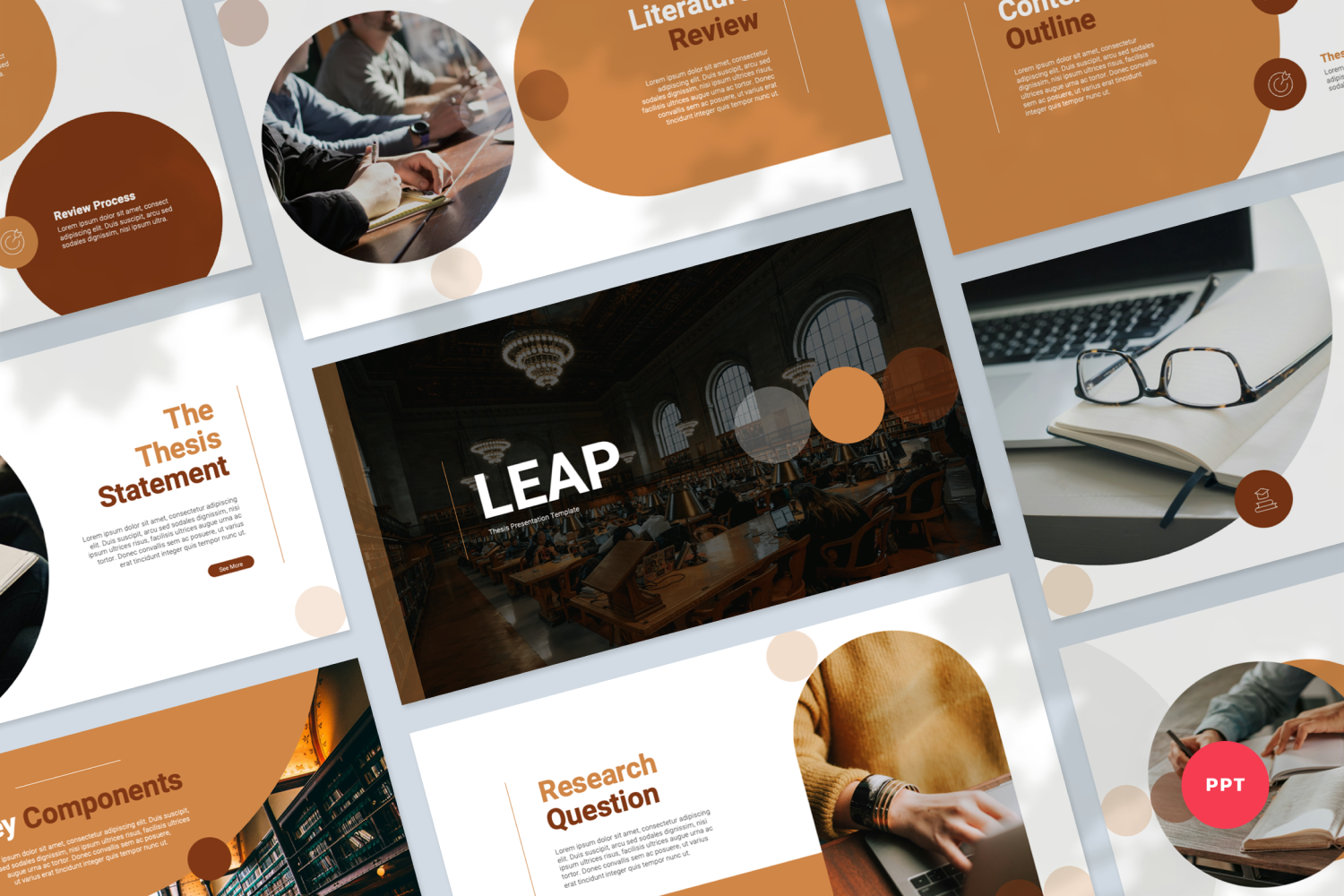 Thesis Leap Presentation PowerPoint Template