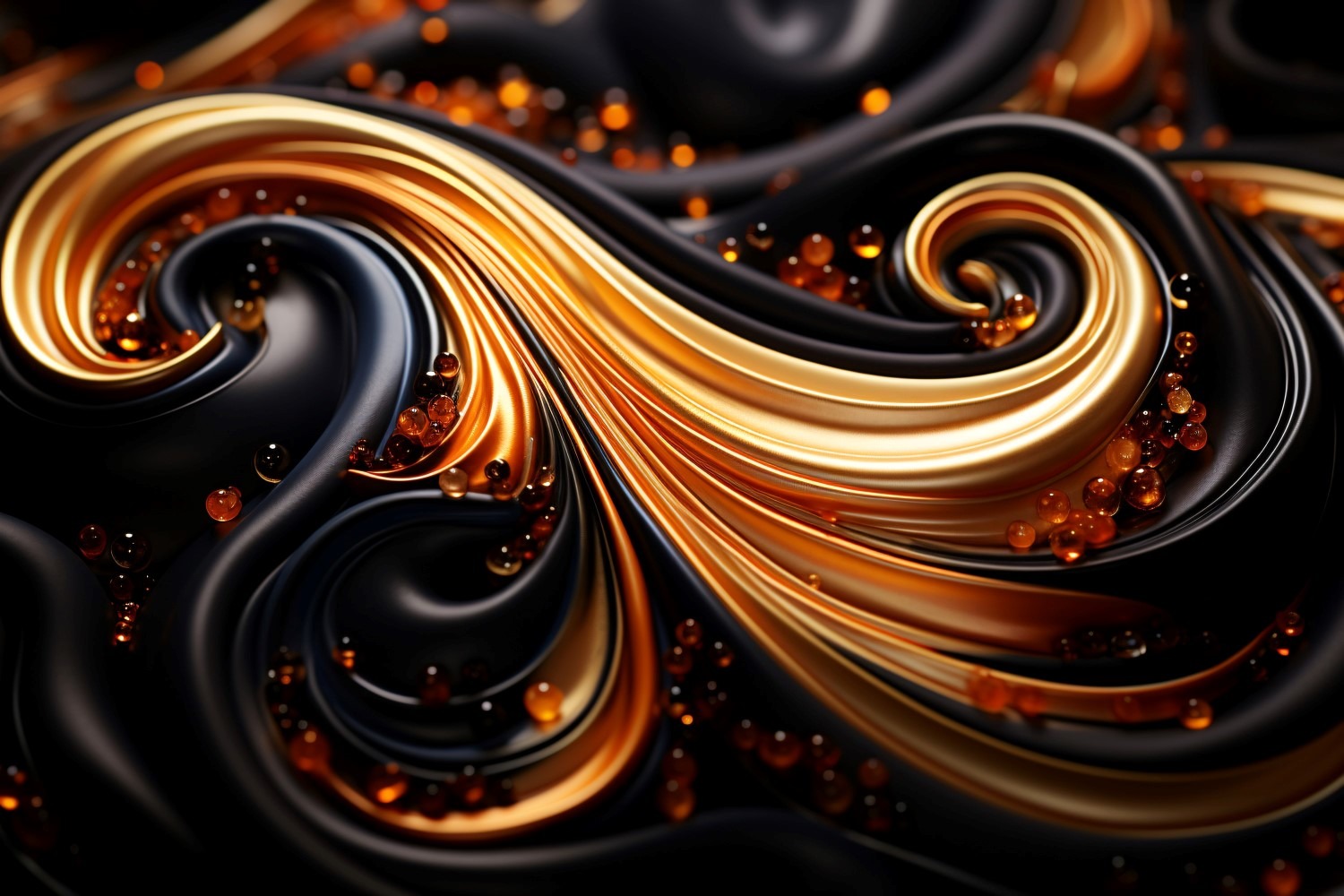 Golden Swirls, Particle Texture, Illustrations Background 31