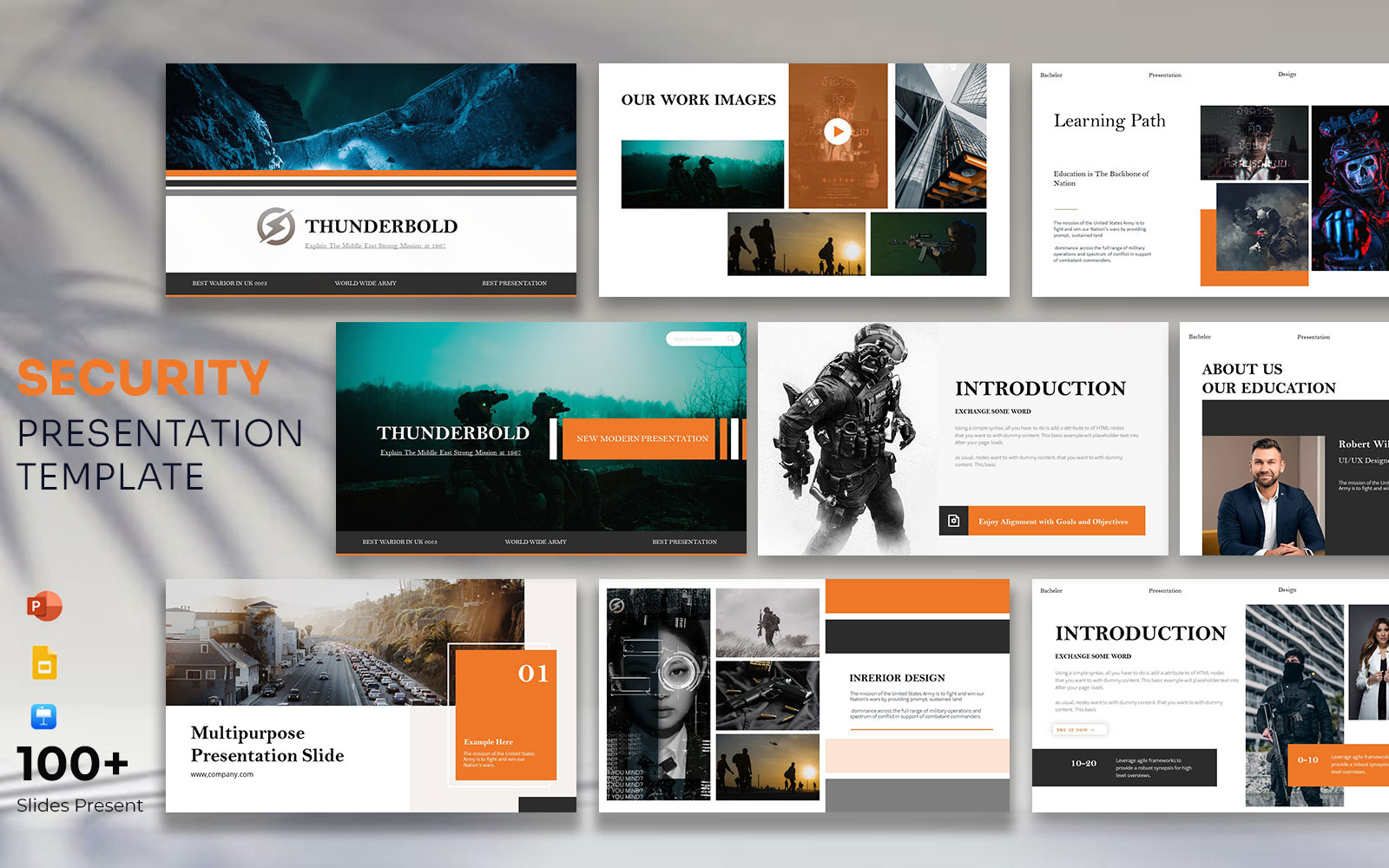 Bundle Army Security Presentation Template - TemplateMonster