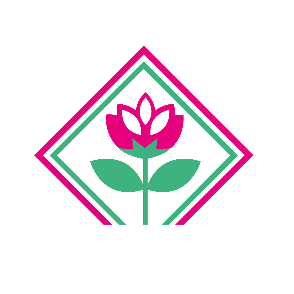 Clover flower logo. Template with a nice clover flower