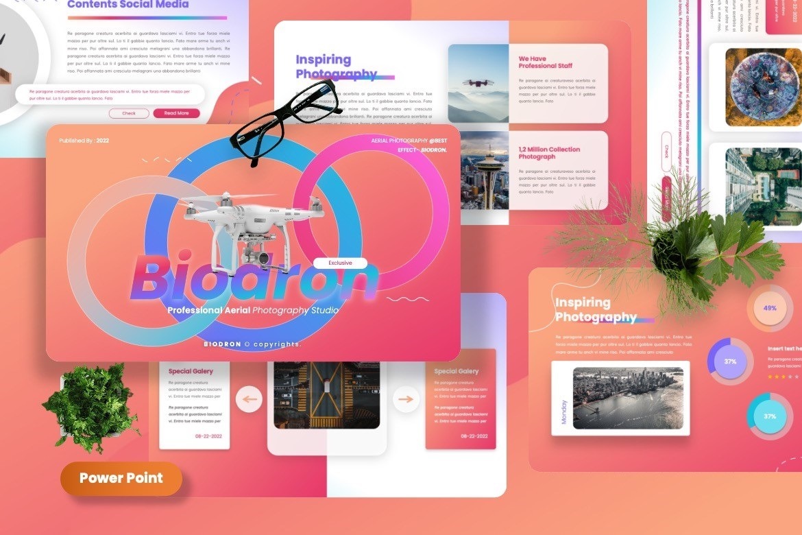 Biodron - Aerial Photography Powerpoint Templates