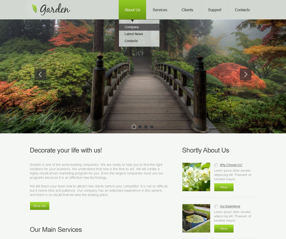 Garden Design Responsive Website Template - TemplateMonster
