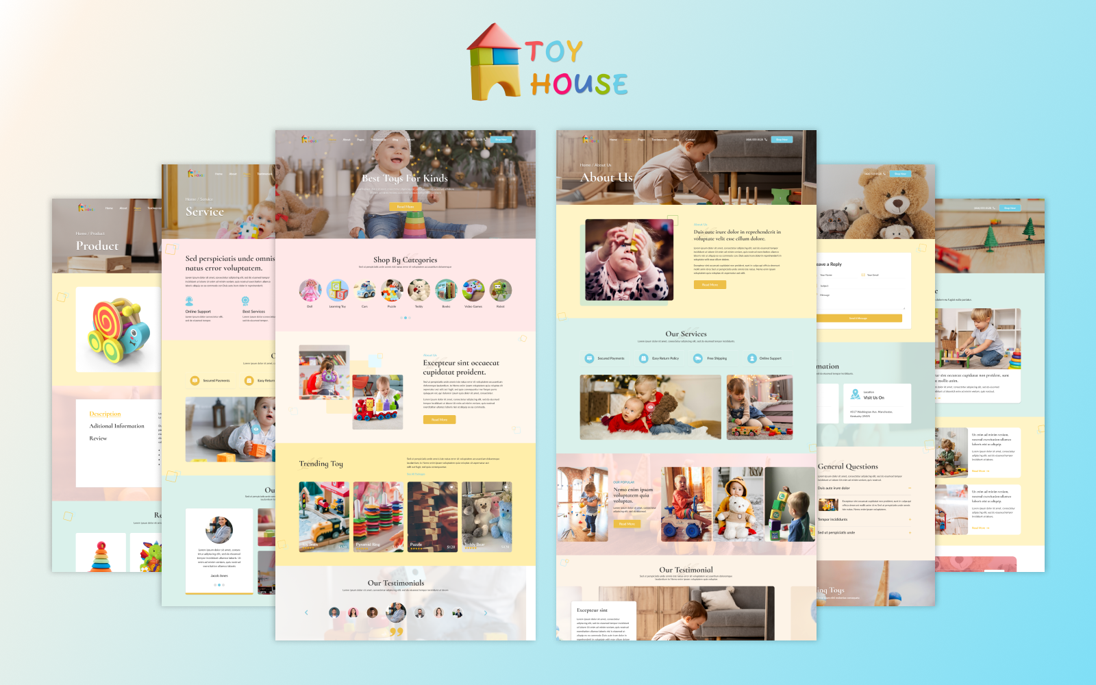 Toy House - Kids Store Website Templates - TemplateMonster
