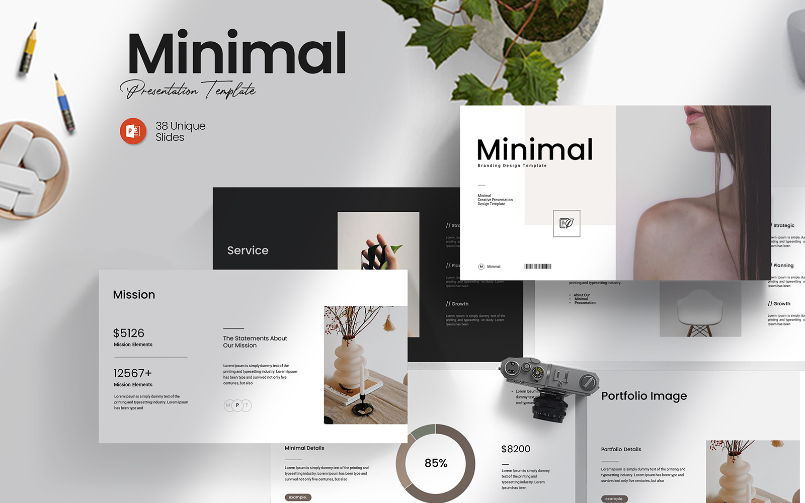 Minimal PowerPoint Presentation Template Layout