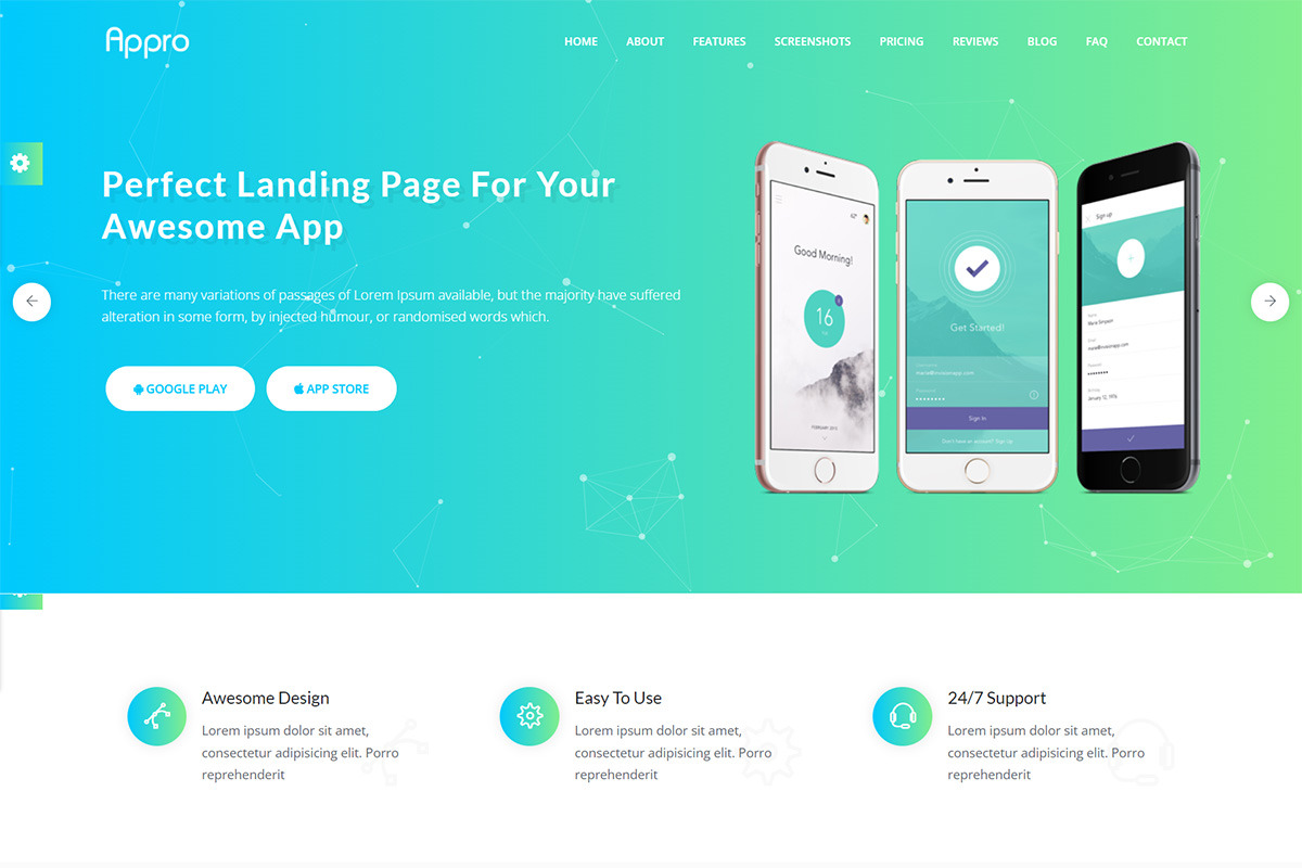 Appro - App Landing Page HTML Template - TemplateMonster
