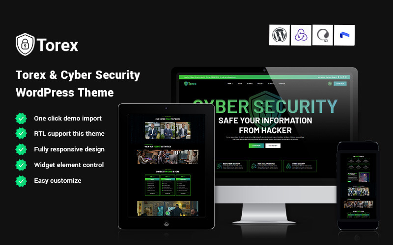 Torex is a Cyber Security WordPress Theme - TemplateMonster