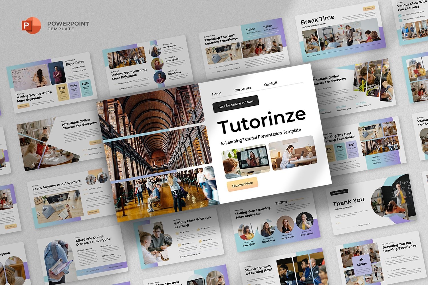 E-learning Powerpoint Template #432019 - TemplateMonster