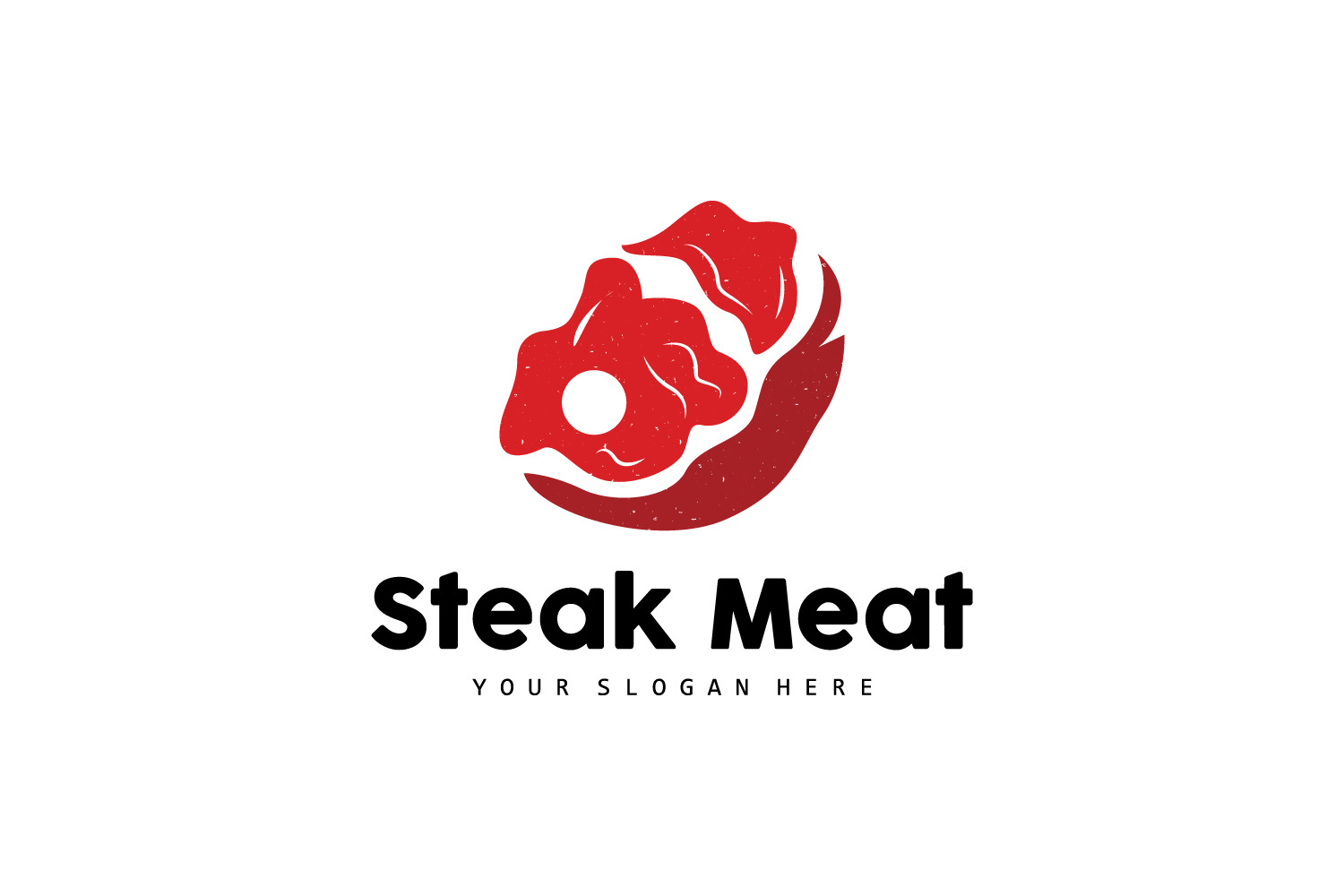 Barbecue grill fresh meat logo design V5 - TemplateMonster