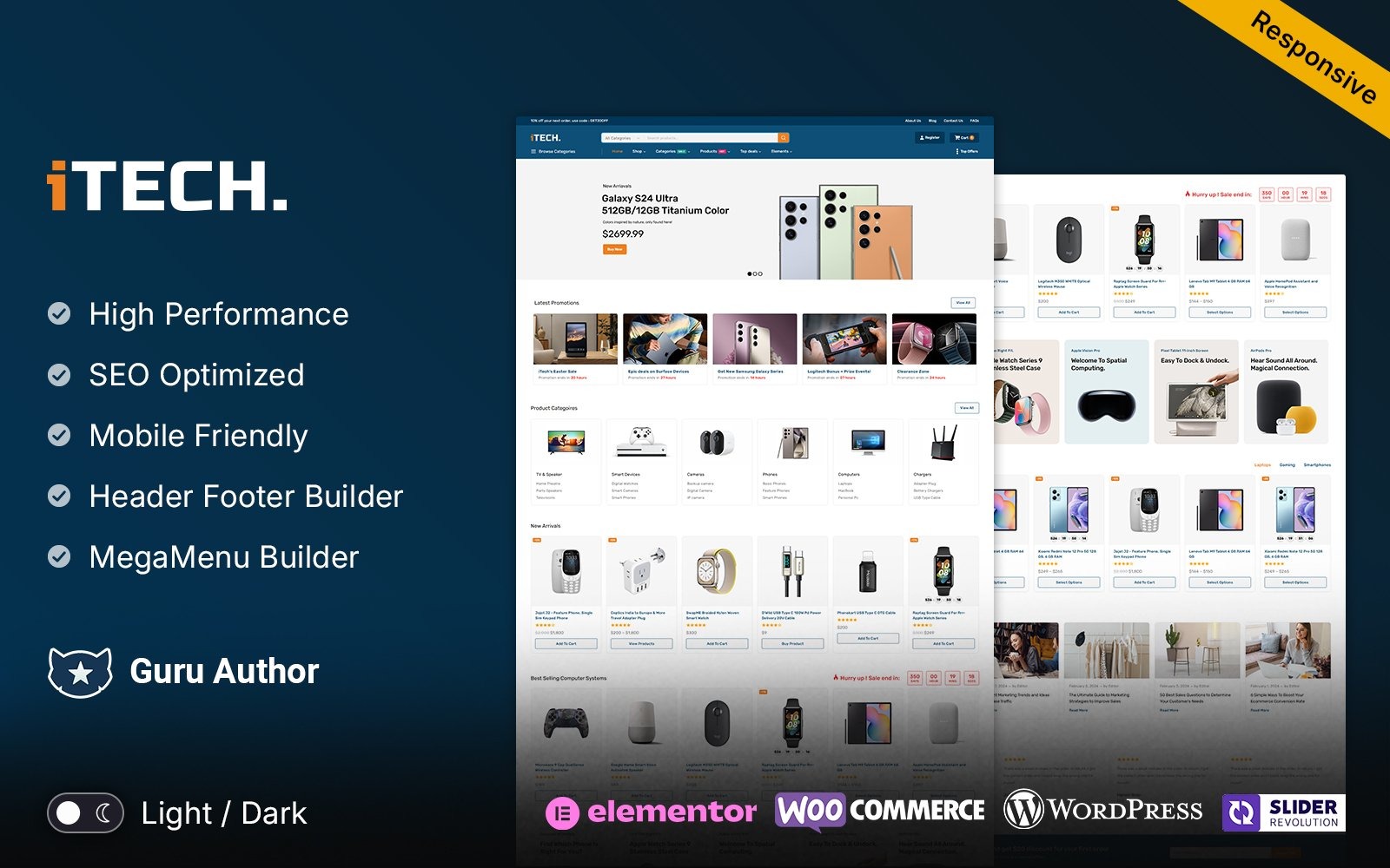 ITech - Electronics, Gadgets and Technology Multipurpose WooCommerce Responsive Elementor Theme