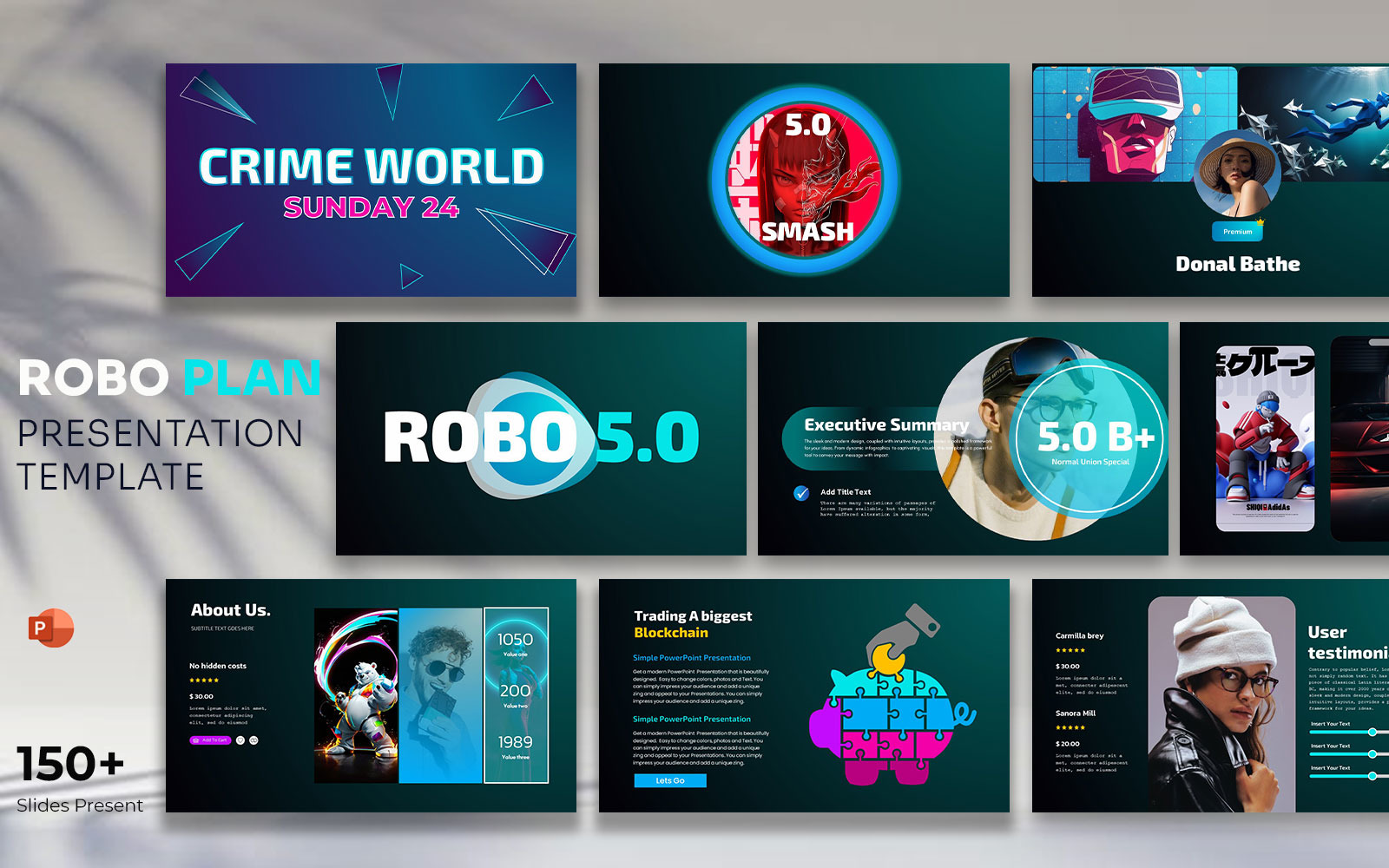Robo Plan PowerPoint Presentation Template - TemplateMonster