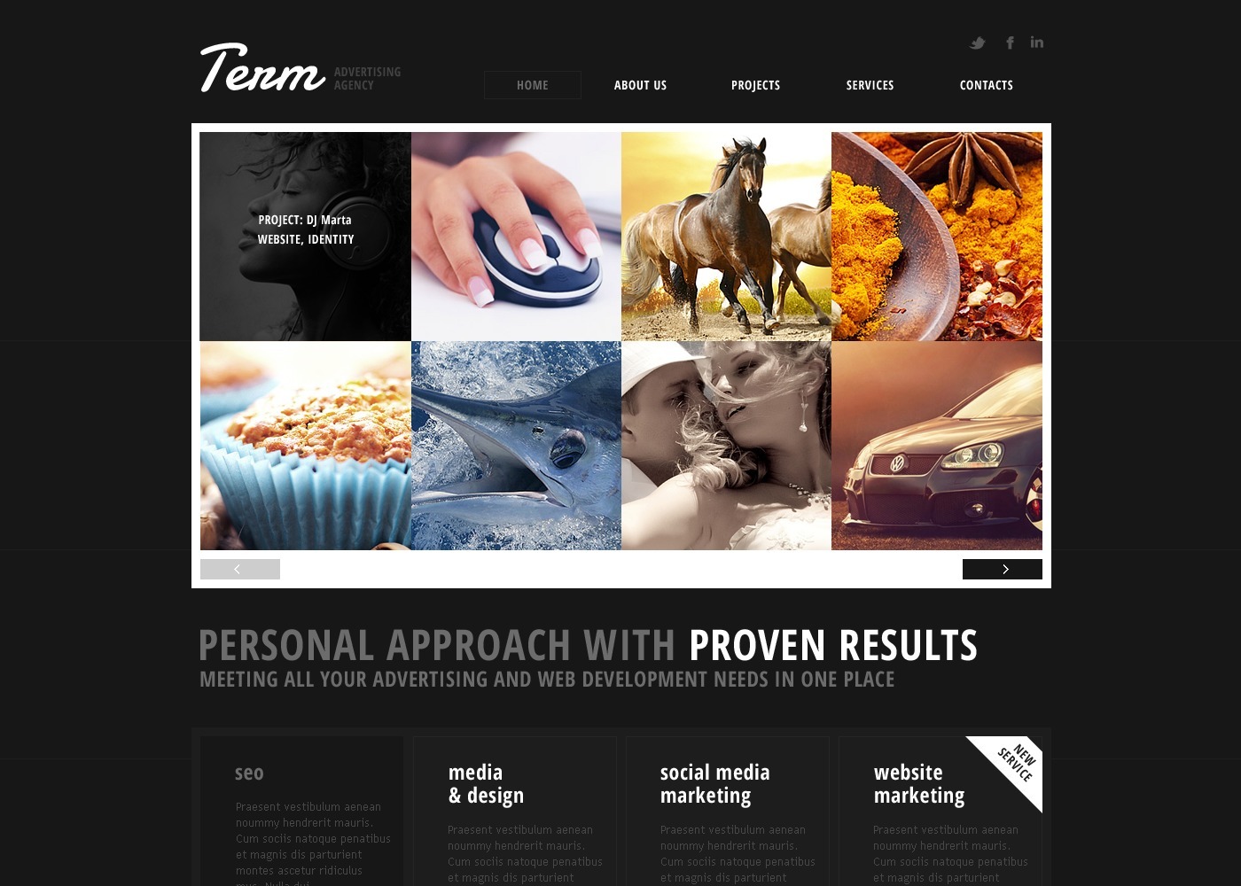 Advertising Agency Responsive Website Template