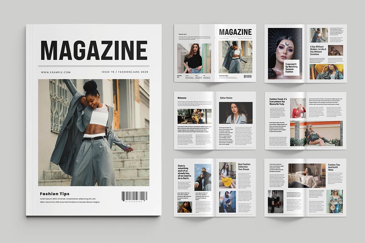 Magazine Layout Template Fashion Magazine Layout Design