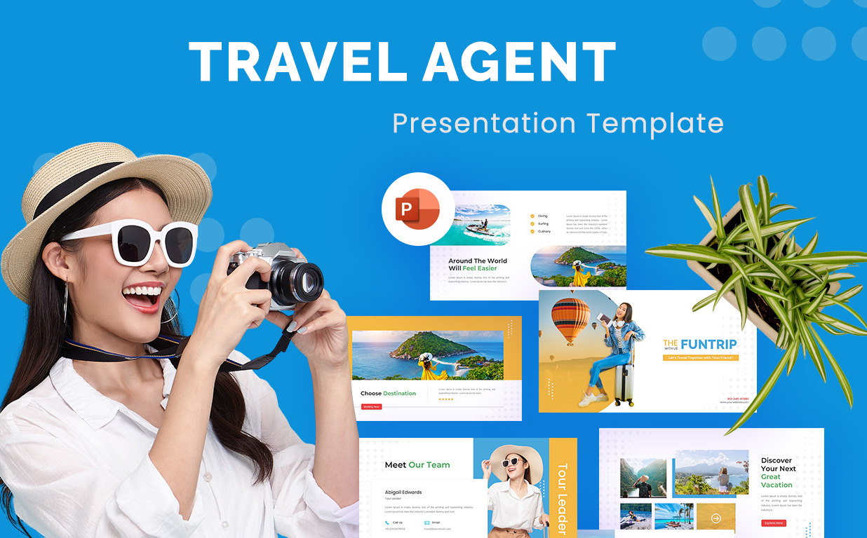 Funtrip - Travel Agent PowerPoint Template - TemplateMonster