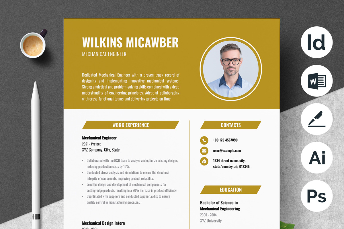 Classic Resume Template Word #439844 - TemplateMonster