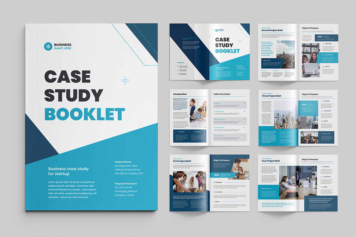 Case study booklet template case study brochure layout design