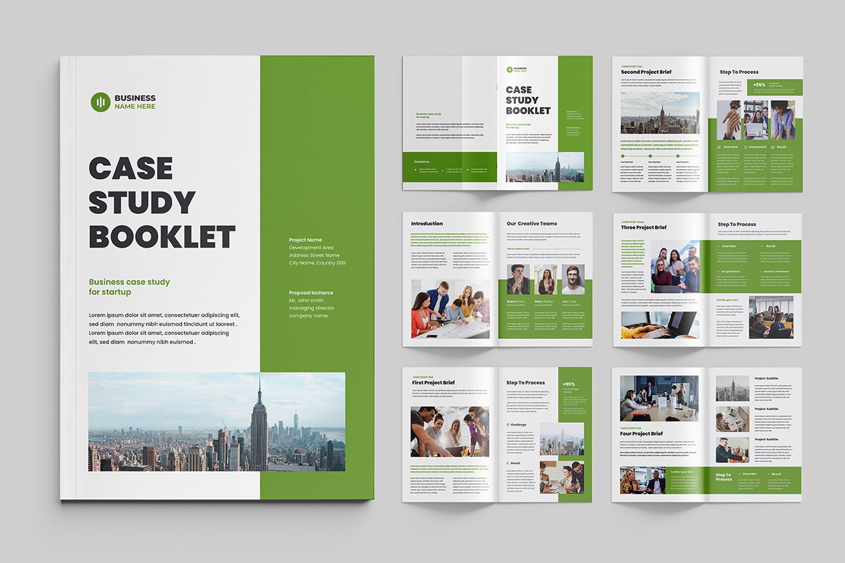 Case study booklet template design #440284 - TemplateMonster