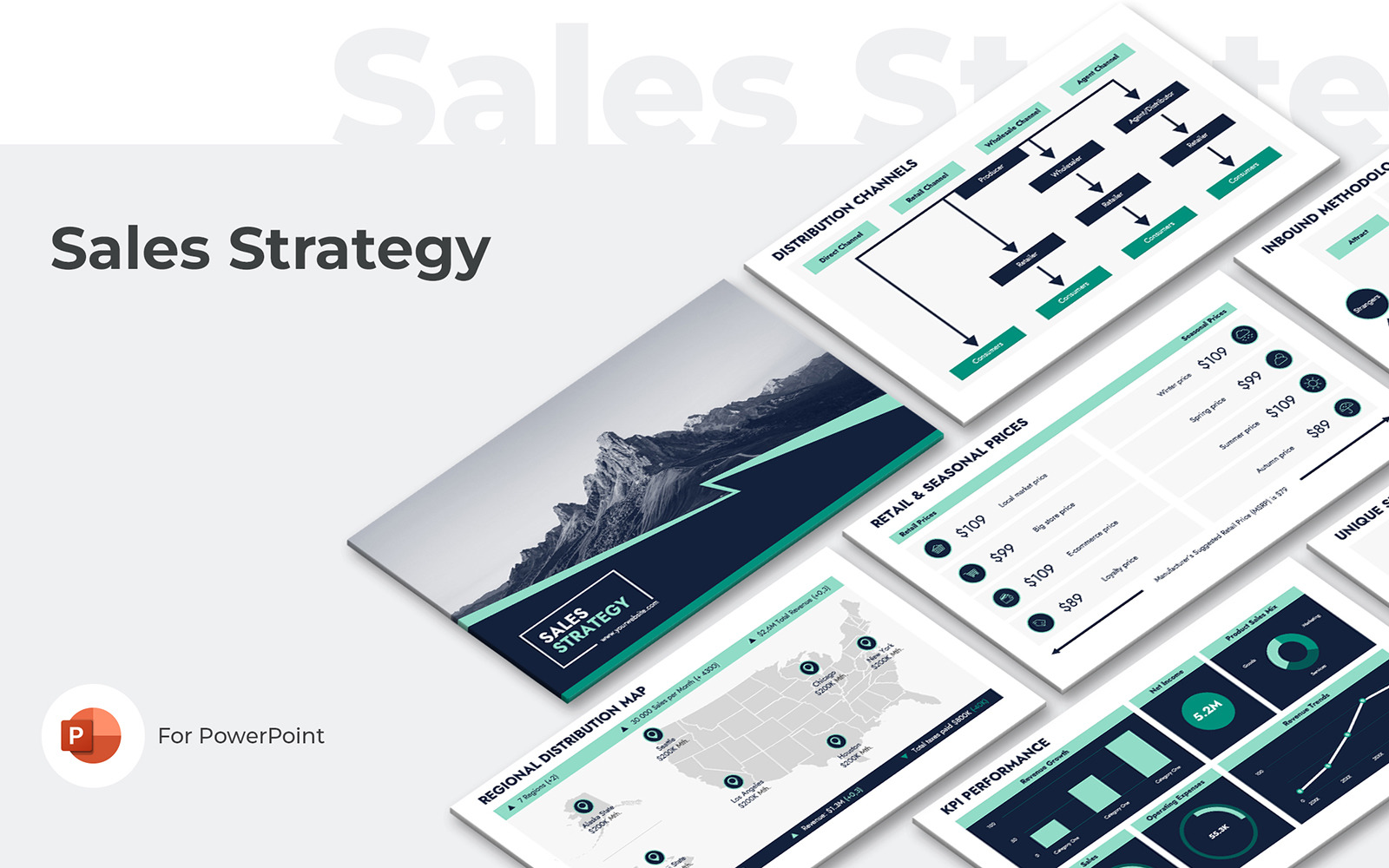 Sales Strategy PowerPoint Template #442166 - TemplateMonster