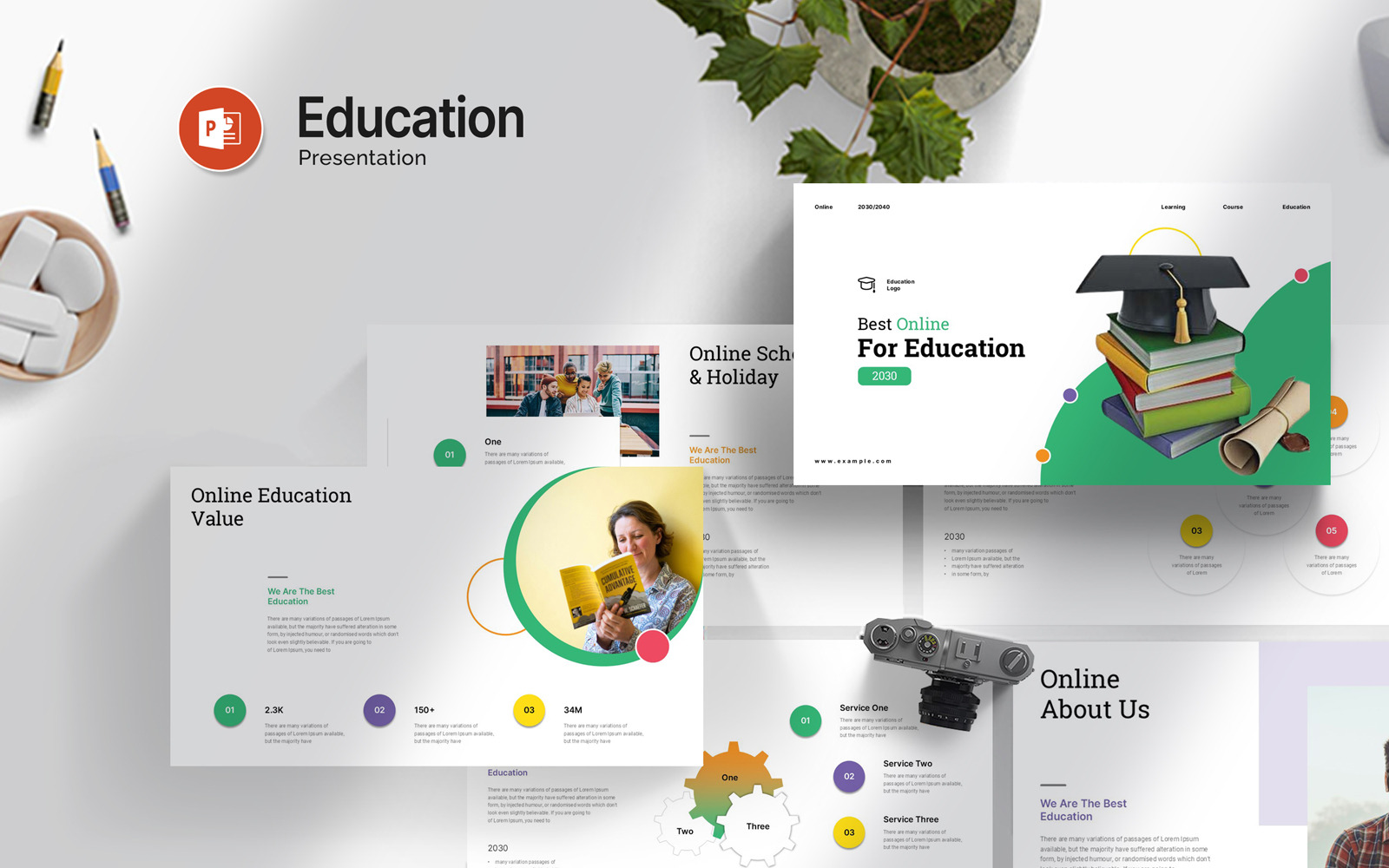 Best Online Education Presentation Template - TemplateMonster