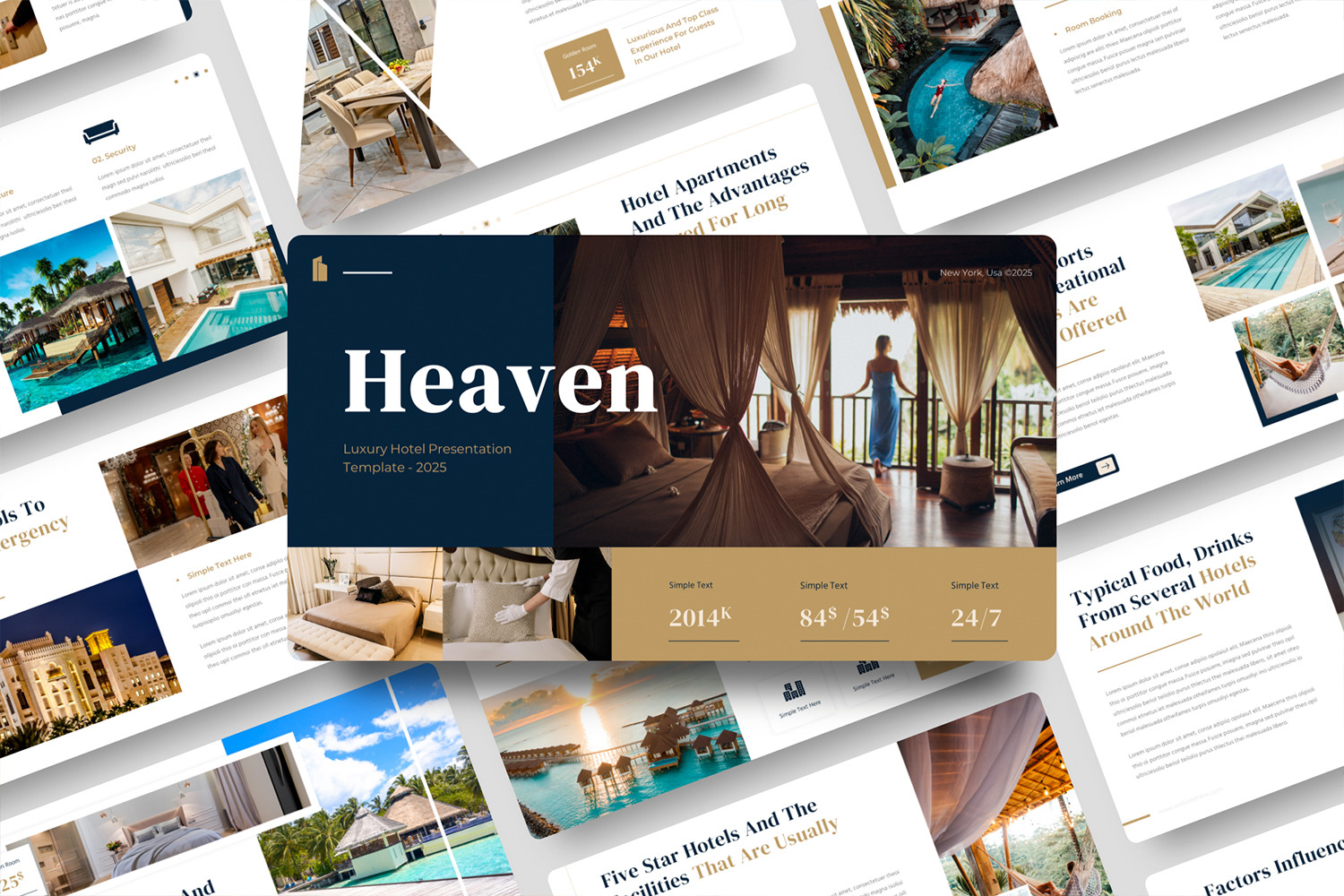 Heaven - Luxury Hotel PowerPoint Template - TemplateMonster