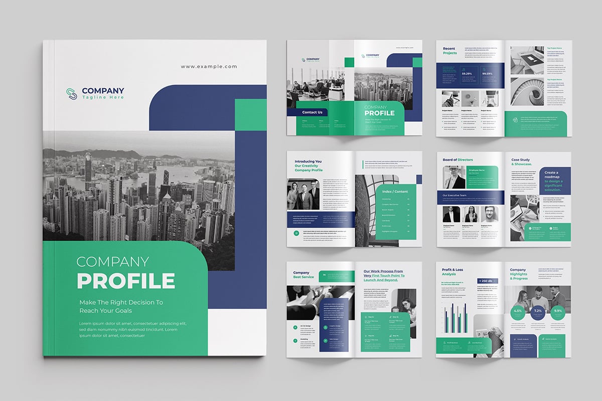 Company Profile layout Template company profile