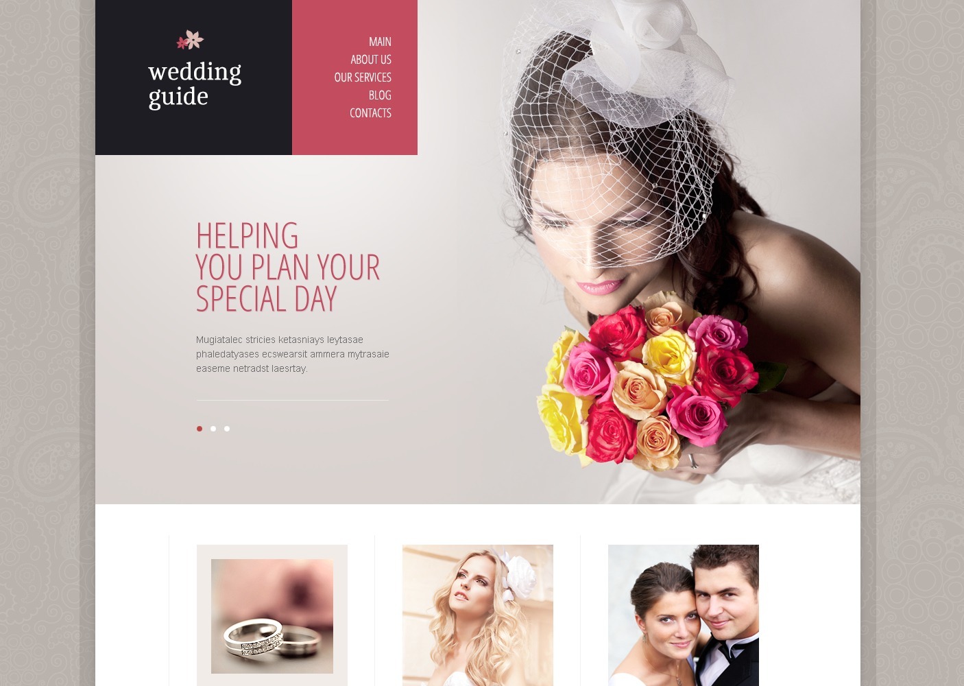 Elegant Wedding Planner Drupal Template - TemplateMonster