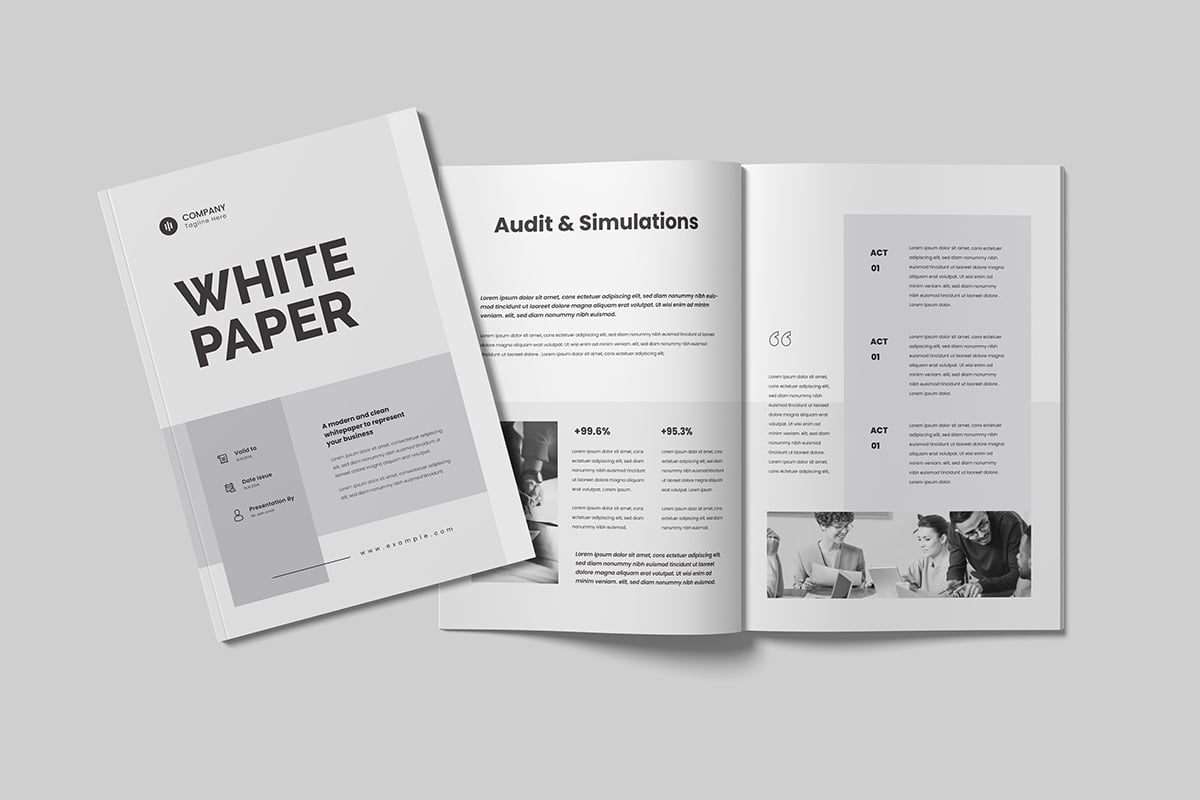 Whitepaper design business whitepaper layout template