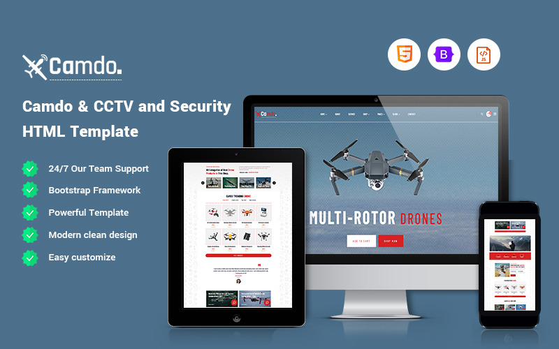 Camdo - CCTV and Security Website Template - TemplateMonster