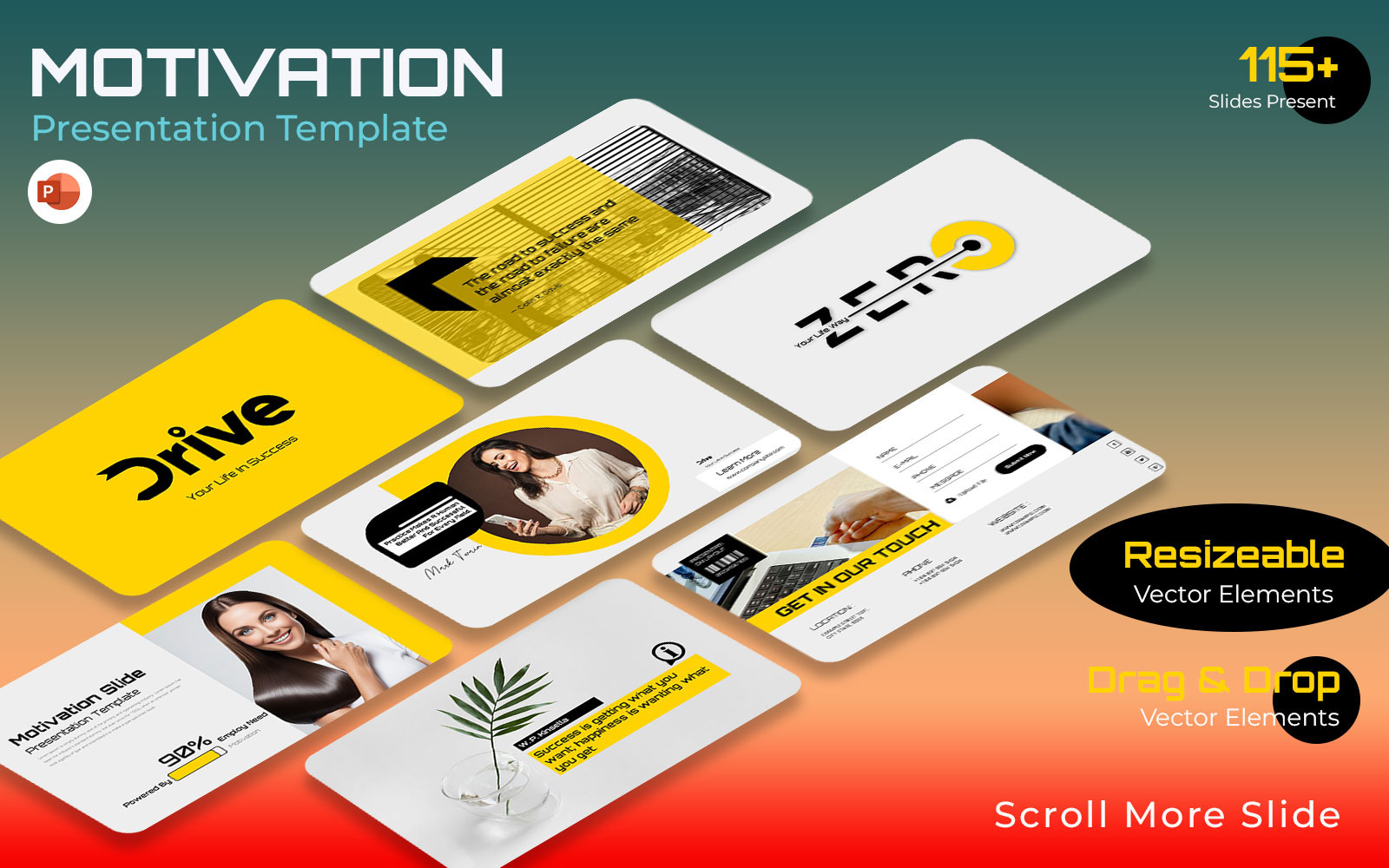 Motivational Quotes For Company Presentation Template