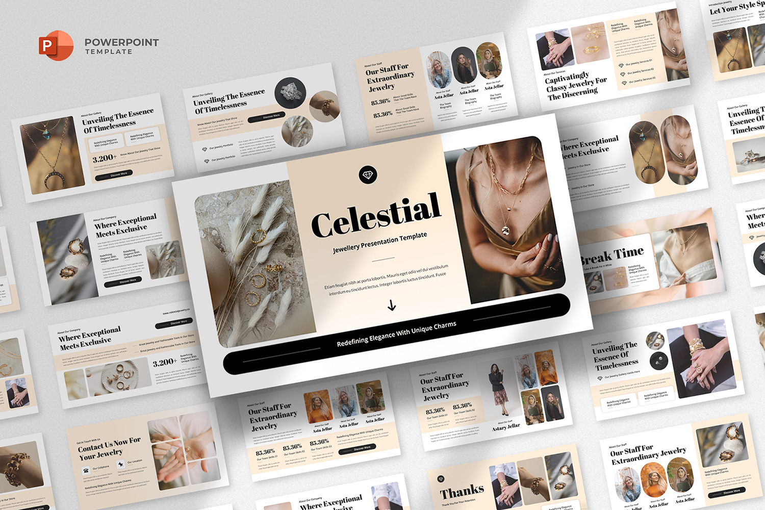 Celestial - Luxury Jewelry Powerpoint Template