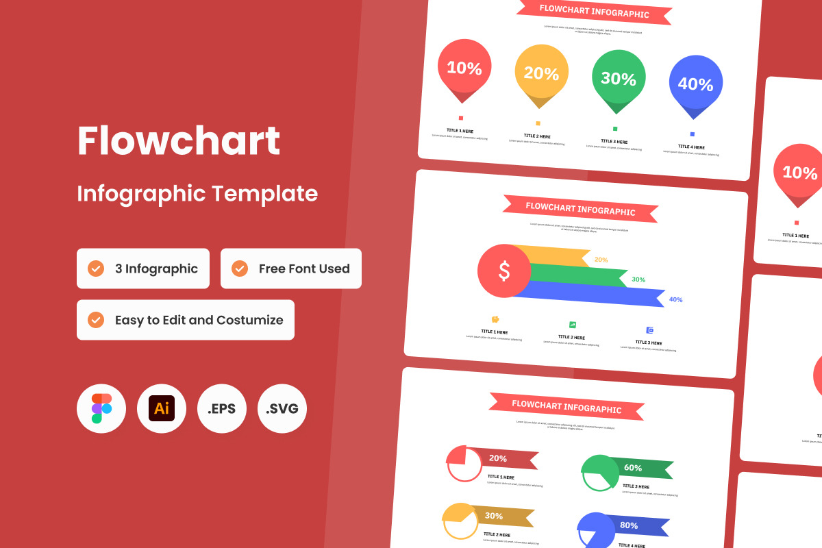 Flowchart Infographic Template V1 #447232 - TemplateMonster