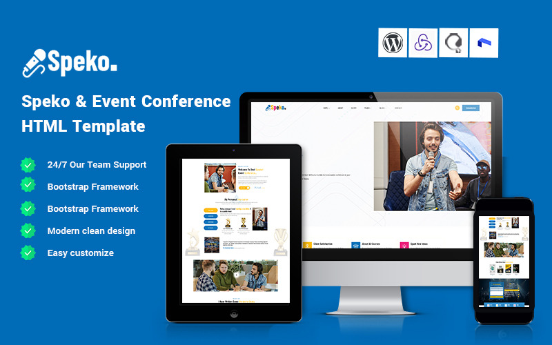 Speko - Event Conference Website Template - TemplateMonster