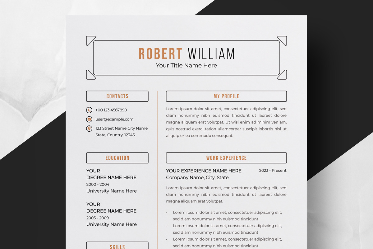 Clean Resume Template Layout #448725 - TemplateMonster