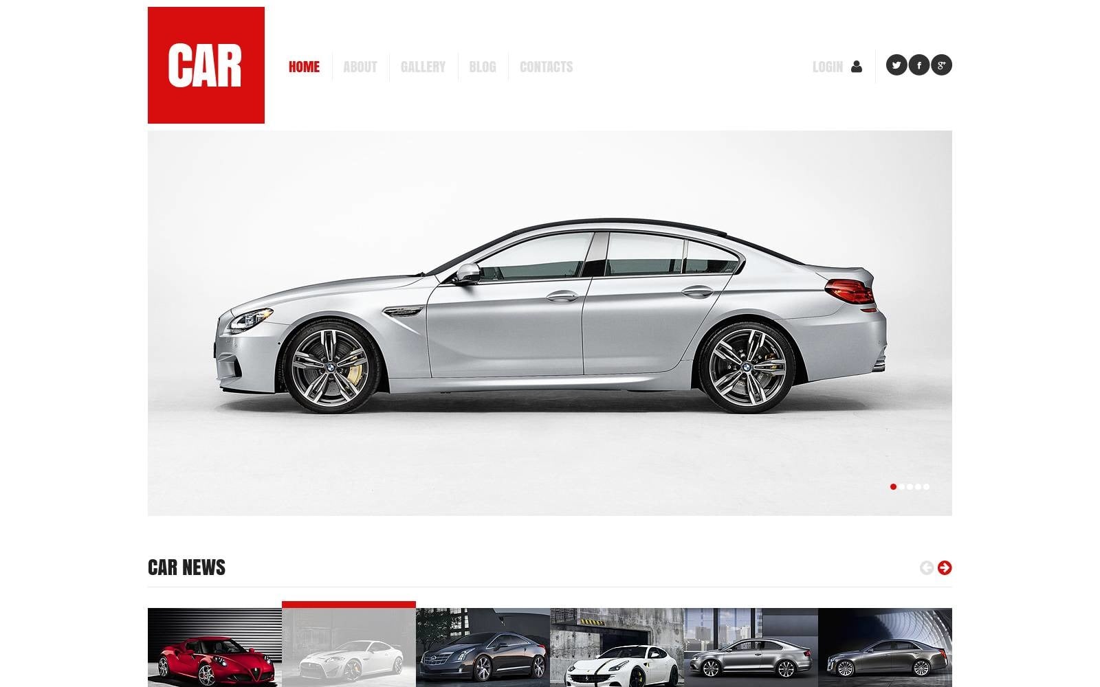 Car Responsive Website Template #45079 - TemplateMonster