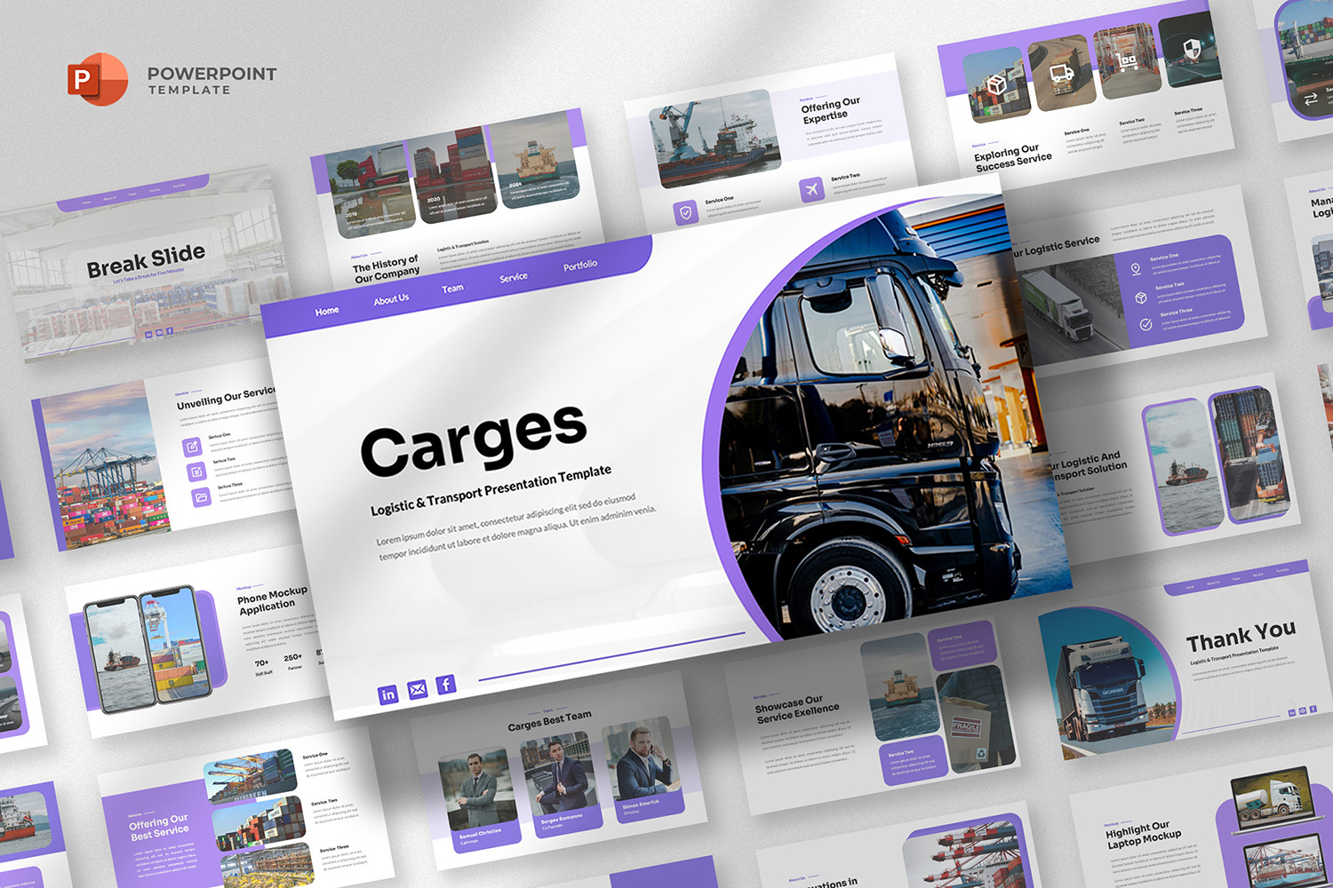 Carges - Logistics & Transportation Powerpoint Template