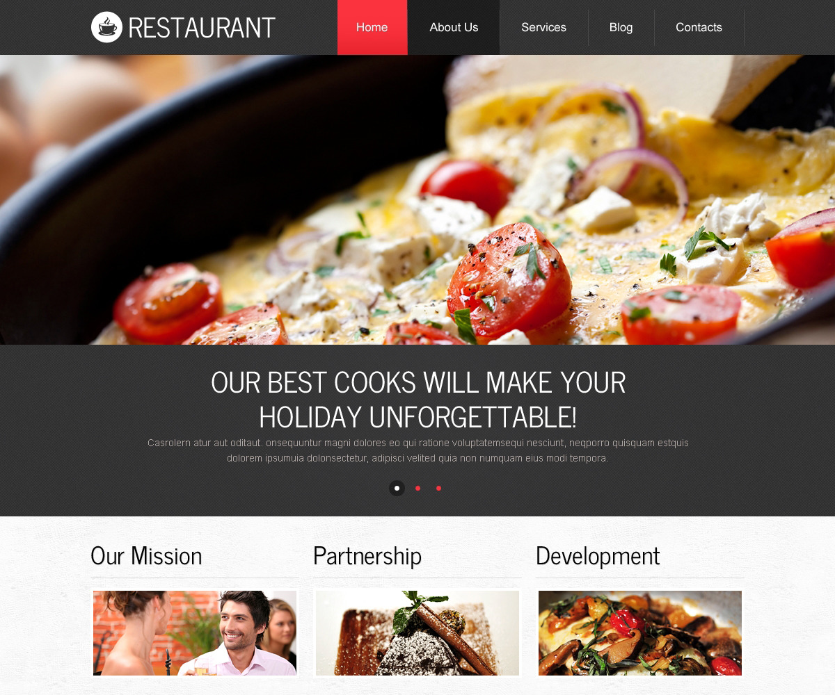 European Cuisine Drupal Template #45519 - TemplateMonster
