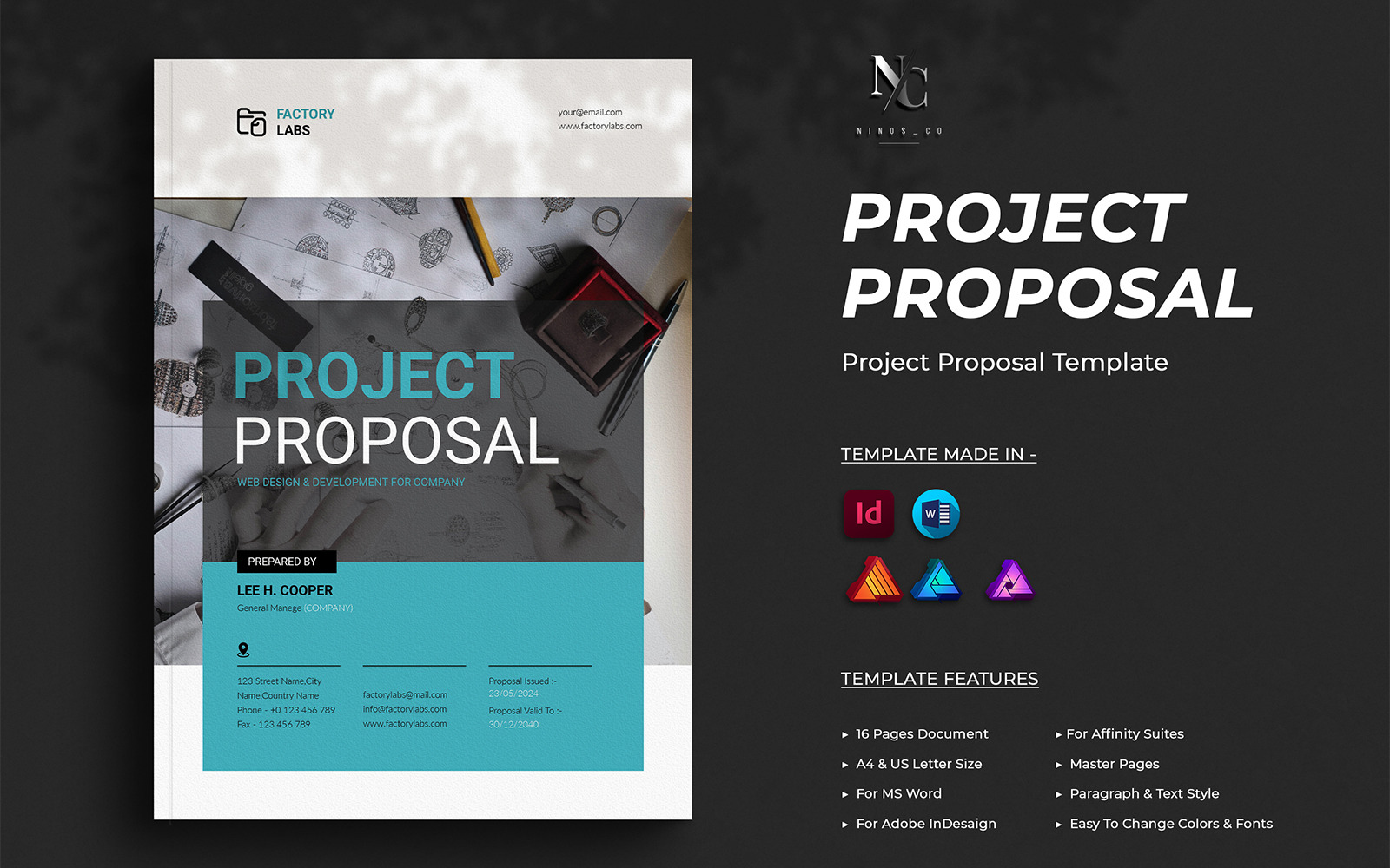 Project Proposal Template Indesign, MS Word - TemplateMonster