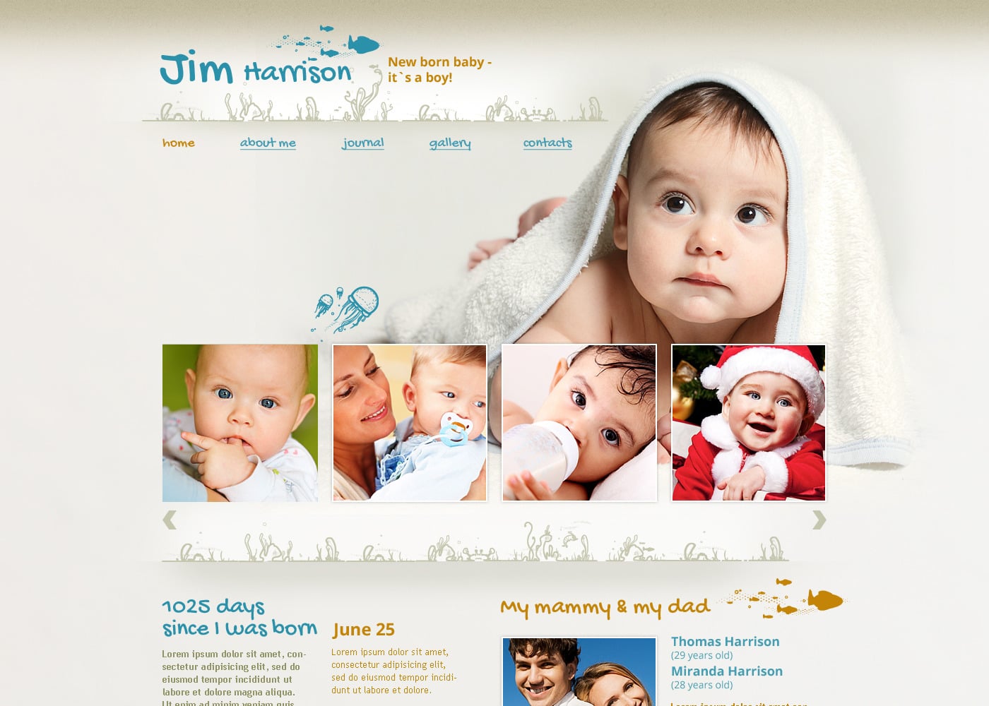 Newborn Responsive Website Template #46029 - TemplateMonster