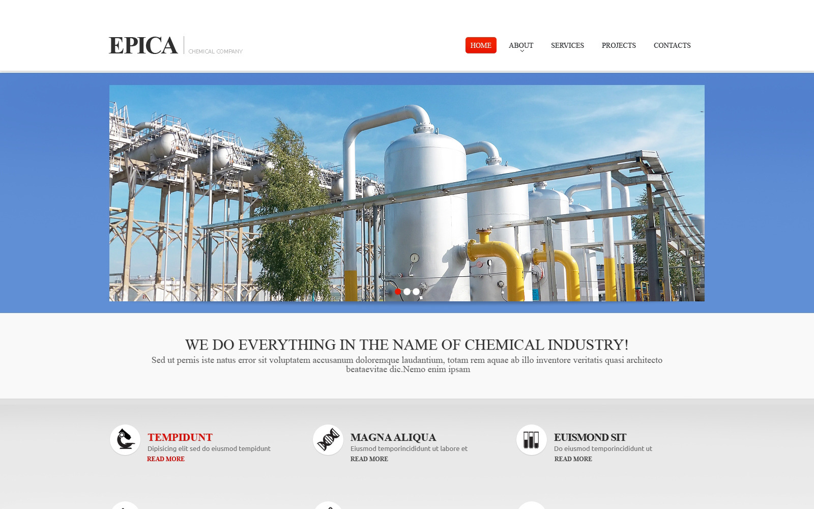 Industrial Responsive Website Template - TemplateMonster