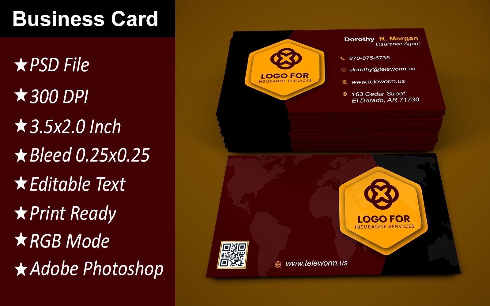 Business Card Template - E-card Template with Customizable Designs - 702