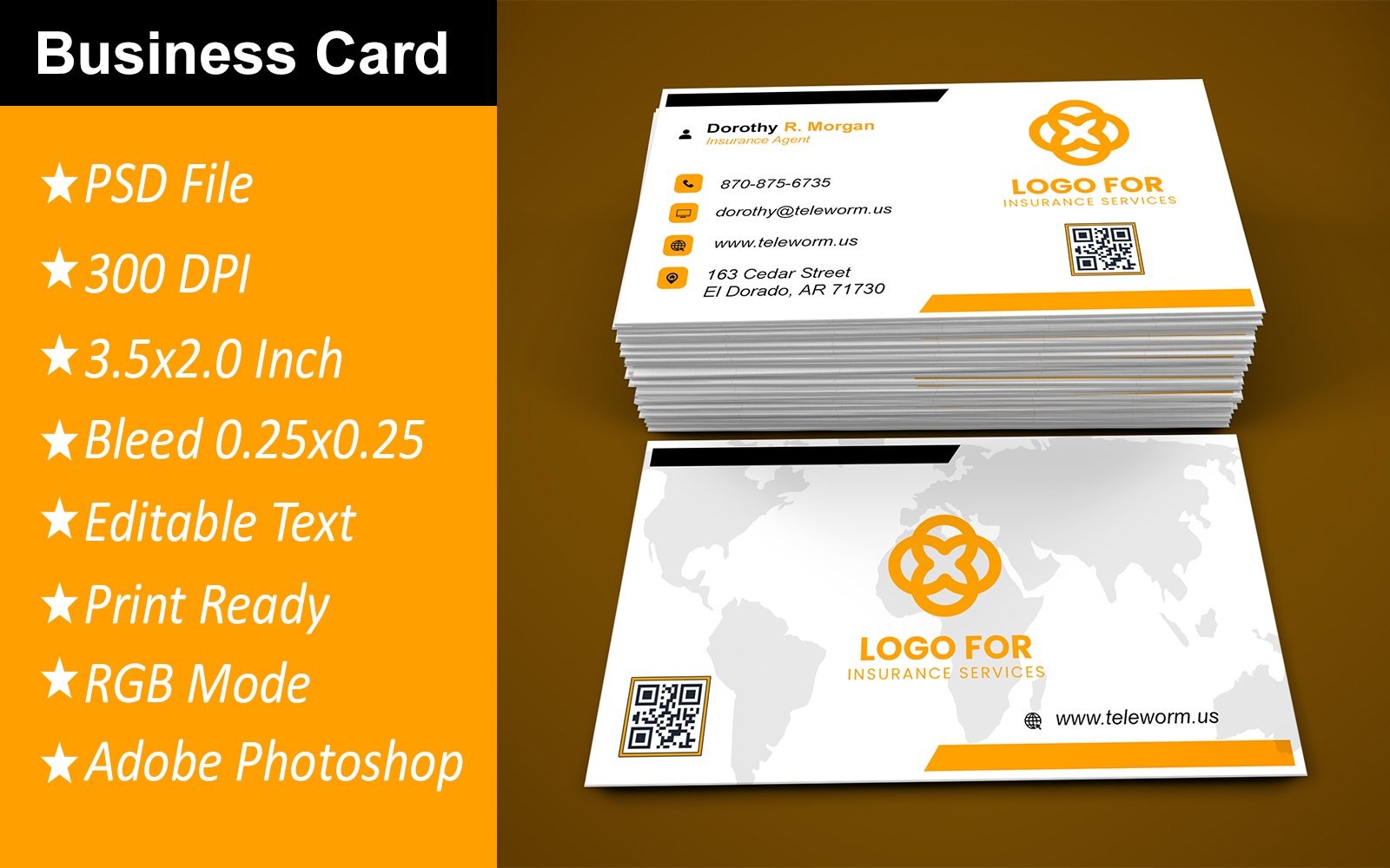 Business Card Template - E-card Template with Customizable Designs - 706