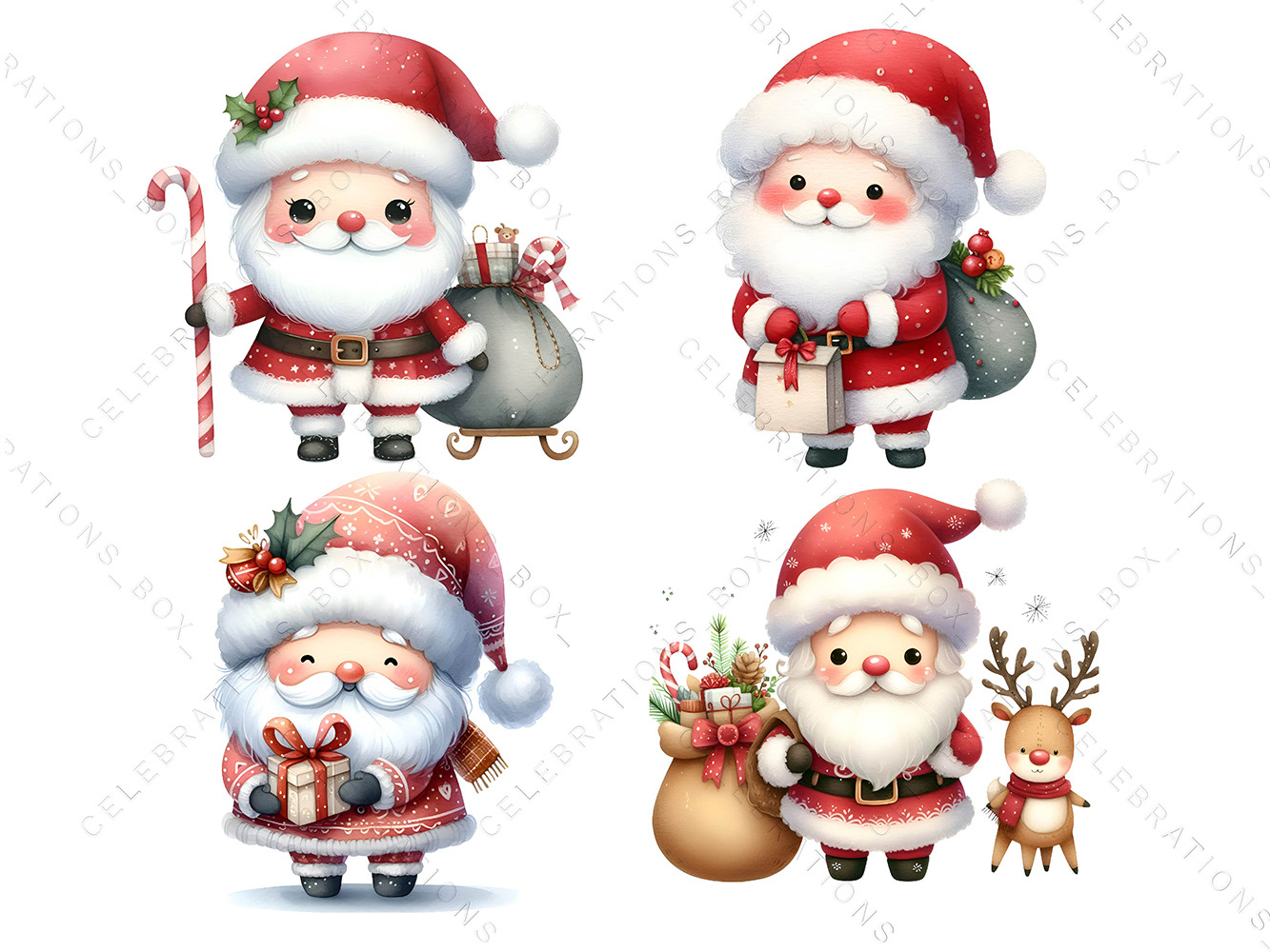 Cute santa claus Clipart , Santa PNG - TemplateMonster