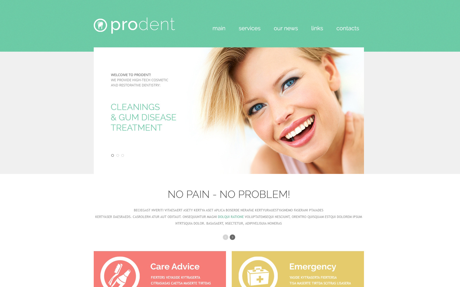 Dentistry Responsive Website Template - TemplateMonster