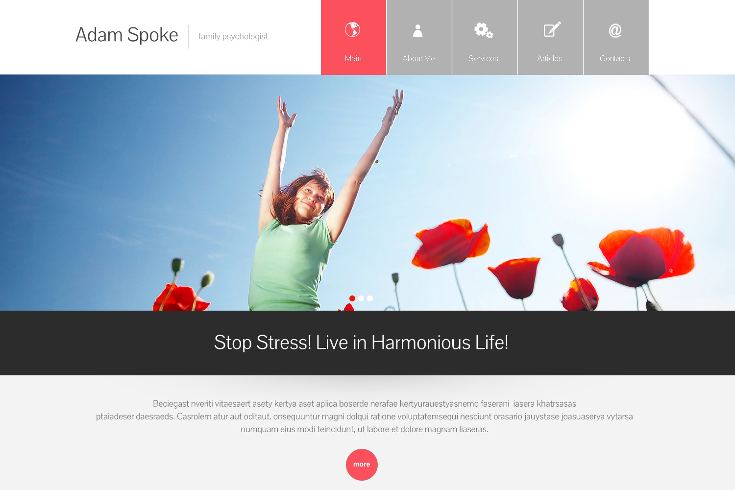 Psychologist Responsive Website Template - TemplateMonster