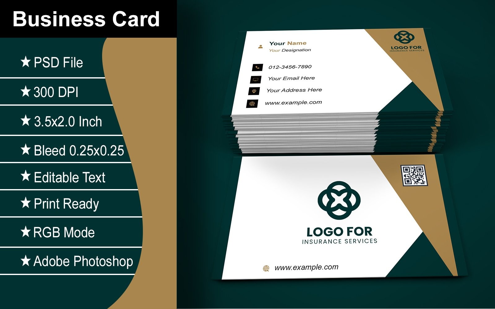 Business Card Template - E-card Template with Customizable Designs - 750