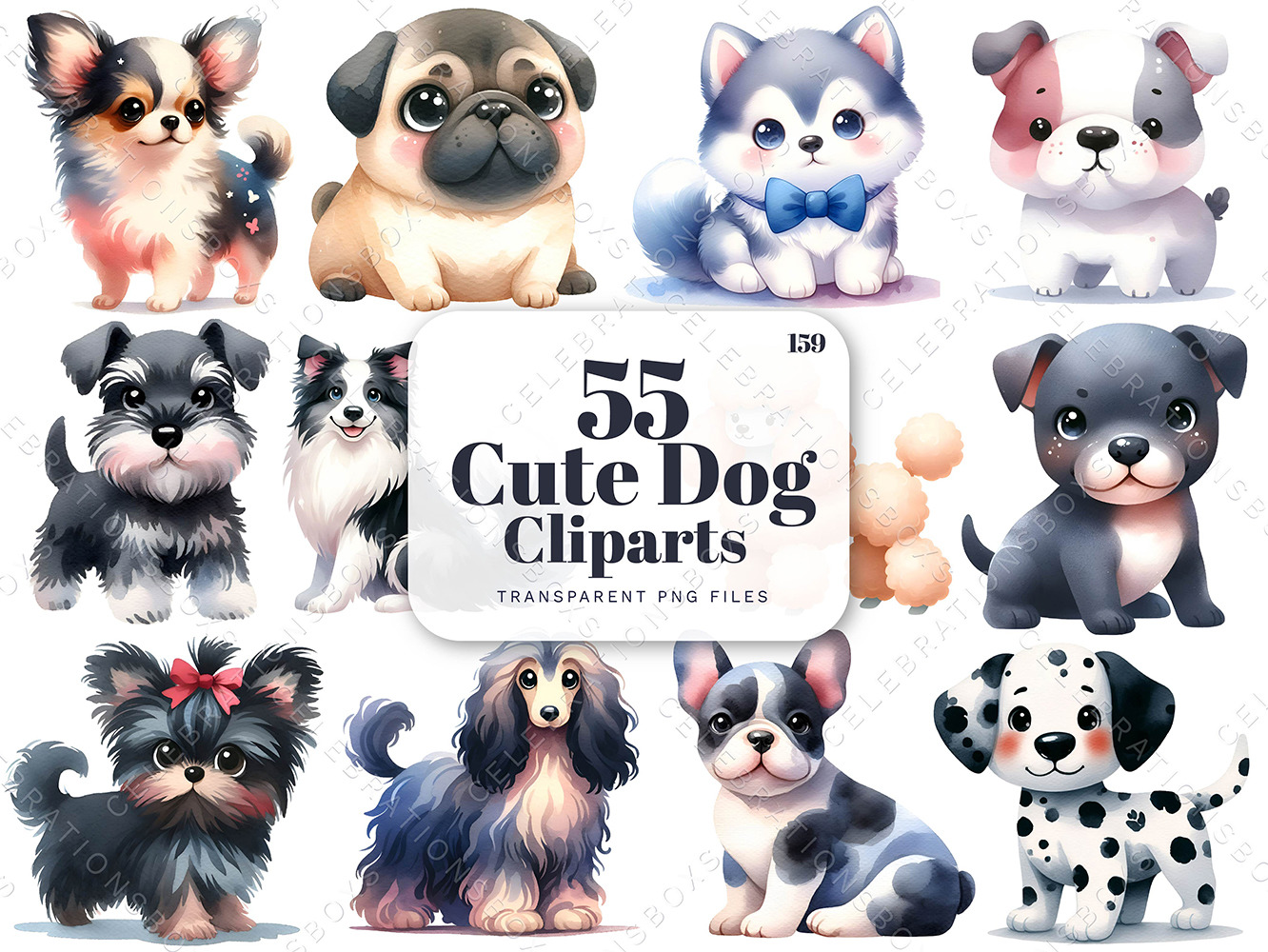Cute Dogs Clipart, Dog Breeds PNG, Puppy Clipart, Pet Clipart ...